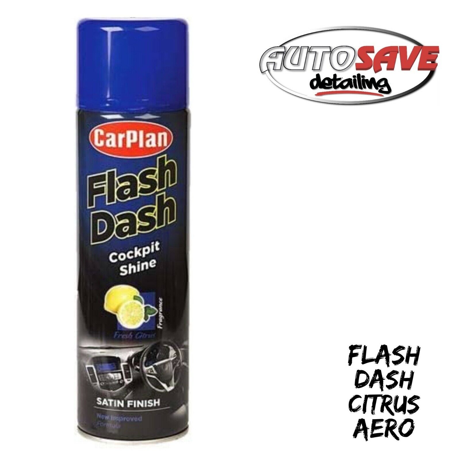 CarPlan FSC506 Flash Dash Satin Dashboards Interior Cleaner Citrus - 5 ...
