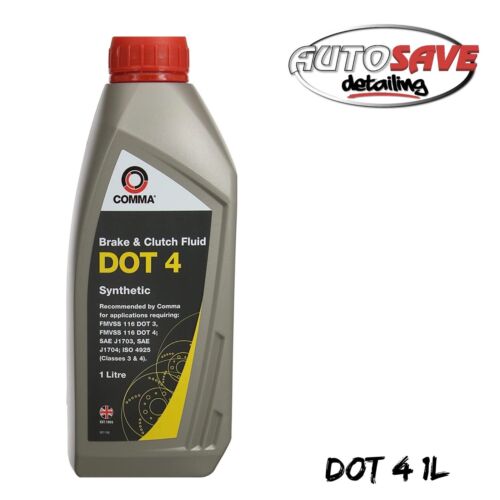 Comma - DOT 4 Synthetic Brake & Clutch Fluid Ideal for ABS Systems ...